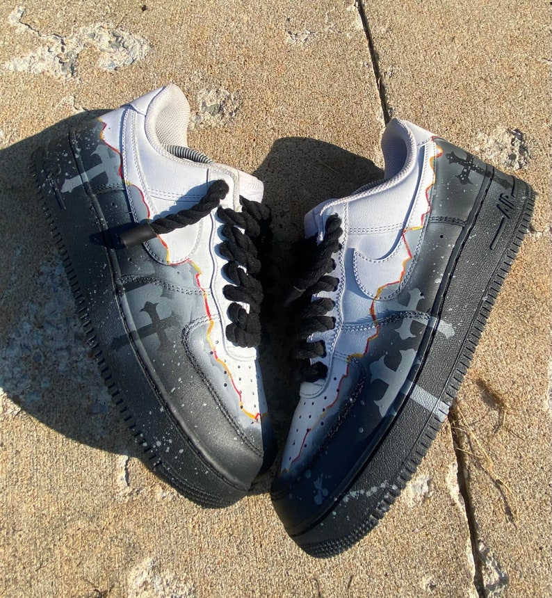 Smoke Cross Custom Af, Custom Air Force 1s, Custom AF1, Custom Nike Air ...