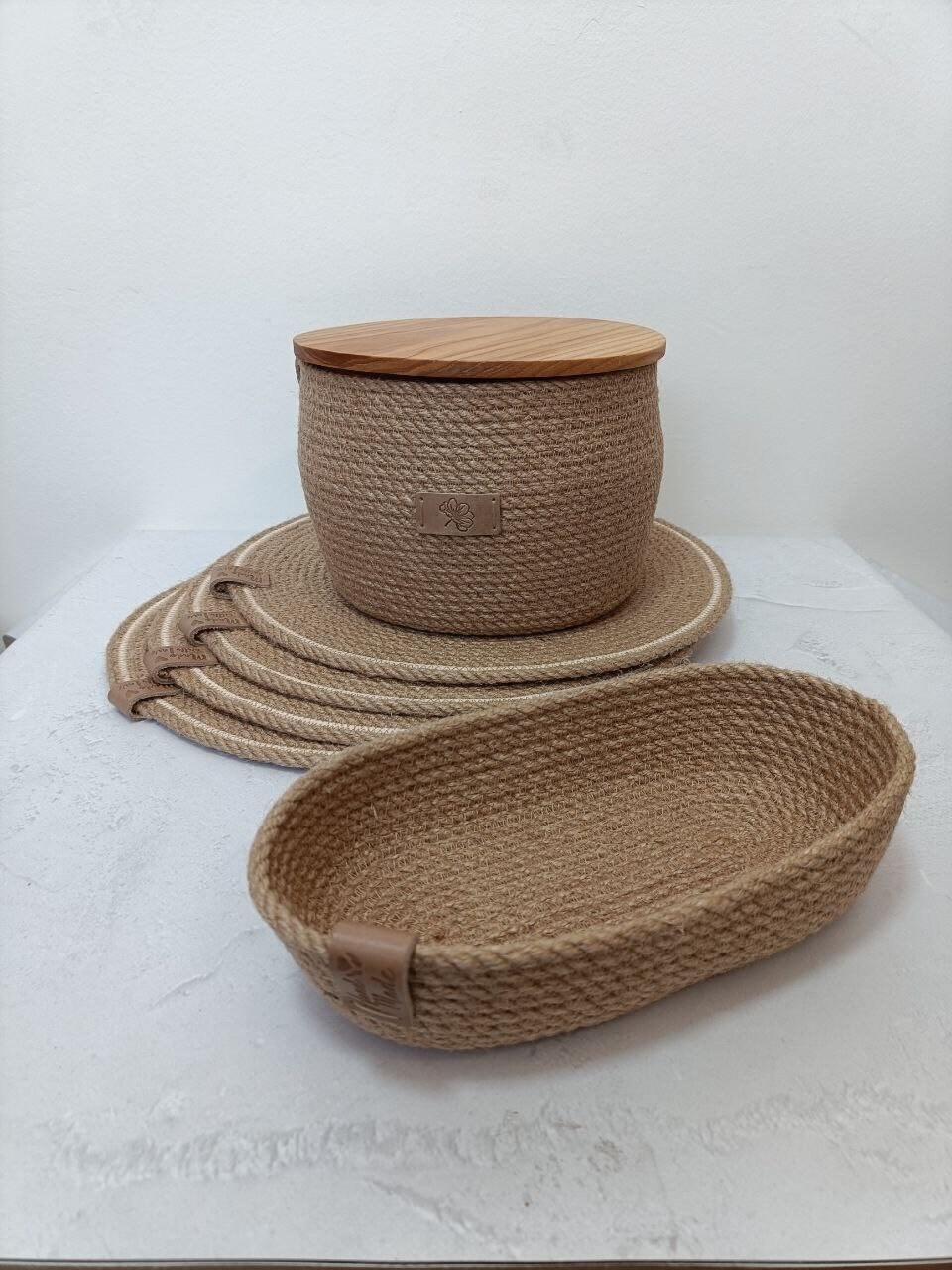 Bread Basket Round Placemats Set of 4 Fruits Basket Kitchen Storage ...