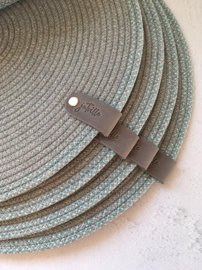Round Placemats Set of 4 Table Decor Place Mats Housewarming Gift Cozy ...