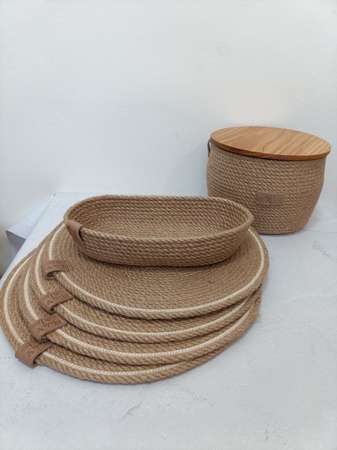 Bread Basket Round Placemats Set of 4 Fruits Basket Kitchen Storage ...