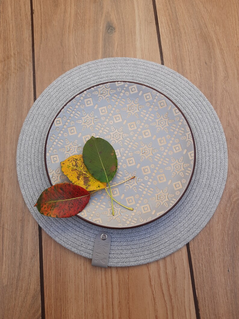 Round Placemats Set of 4 Table Decor Place Mats Housewarming Gift Cozy ...
