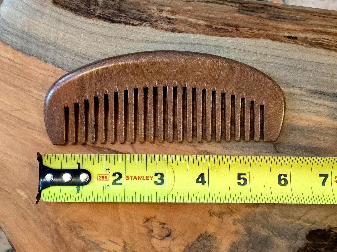 Handcrafted Wooden Detangler Comb Made From Mahogany - Etsy