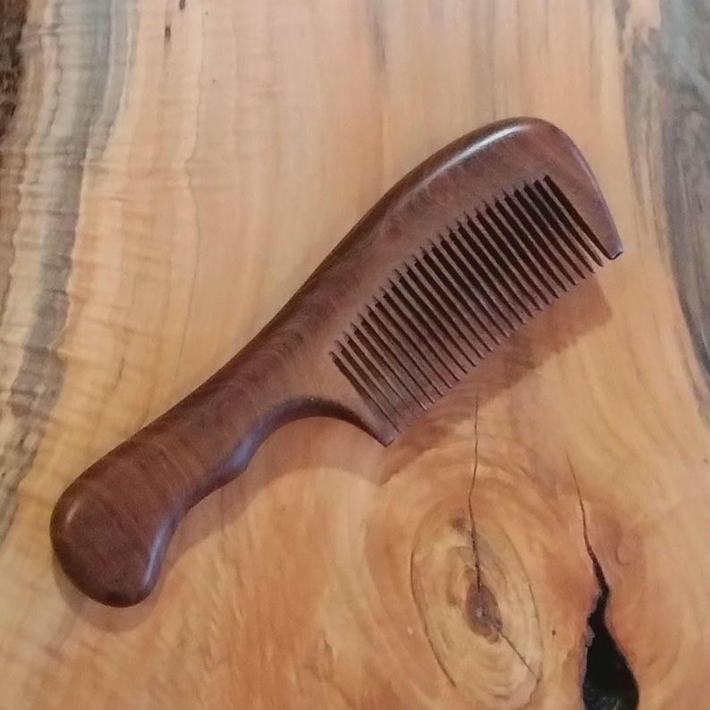 Handcrafted Wooden Comb Made From Brazilian Walnut With Hand Painted ...