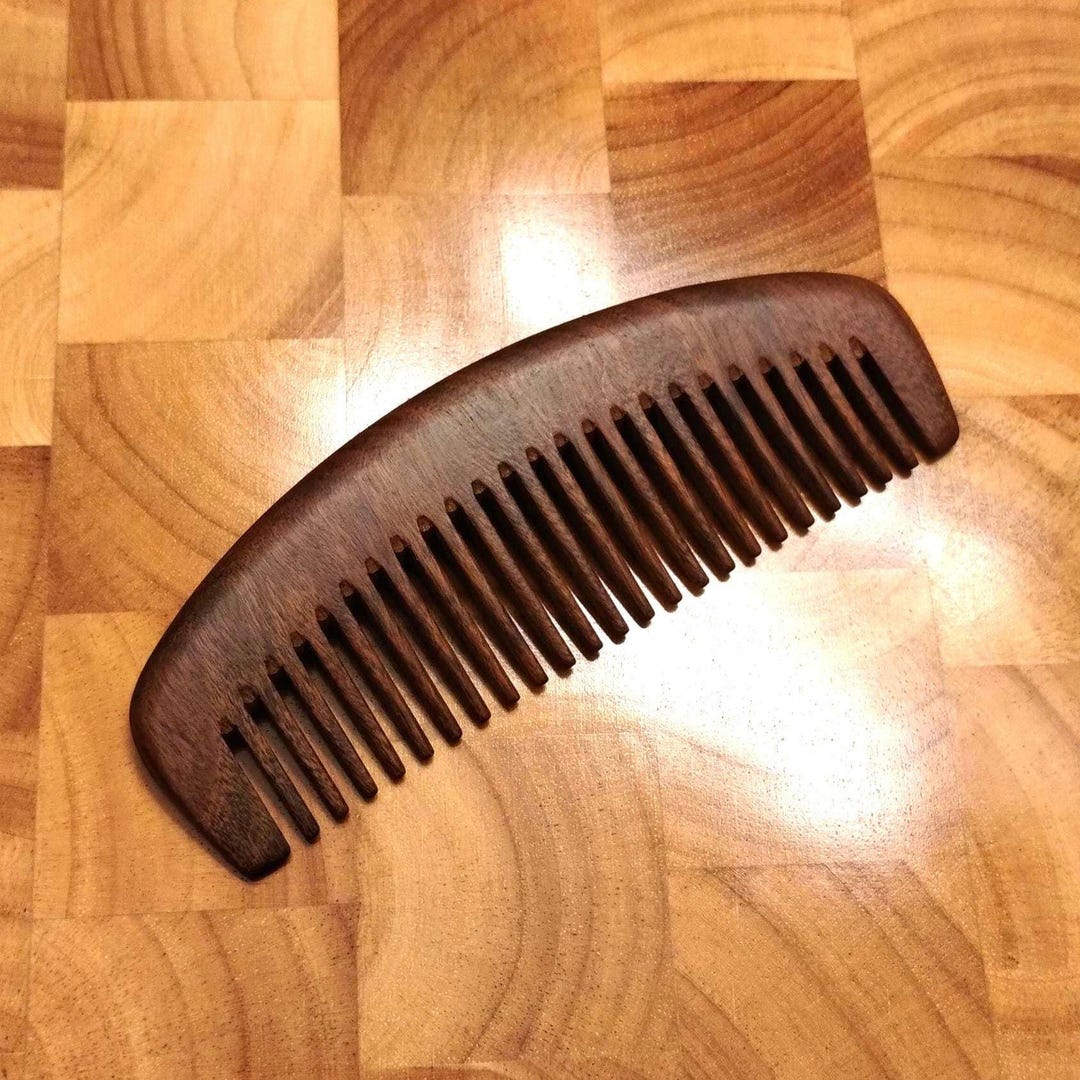 Handcrafted Wooden Detangler Comb Made From Mahogany - Etsy