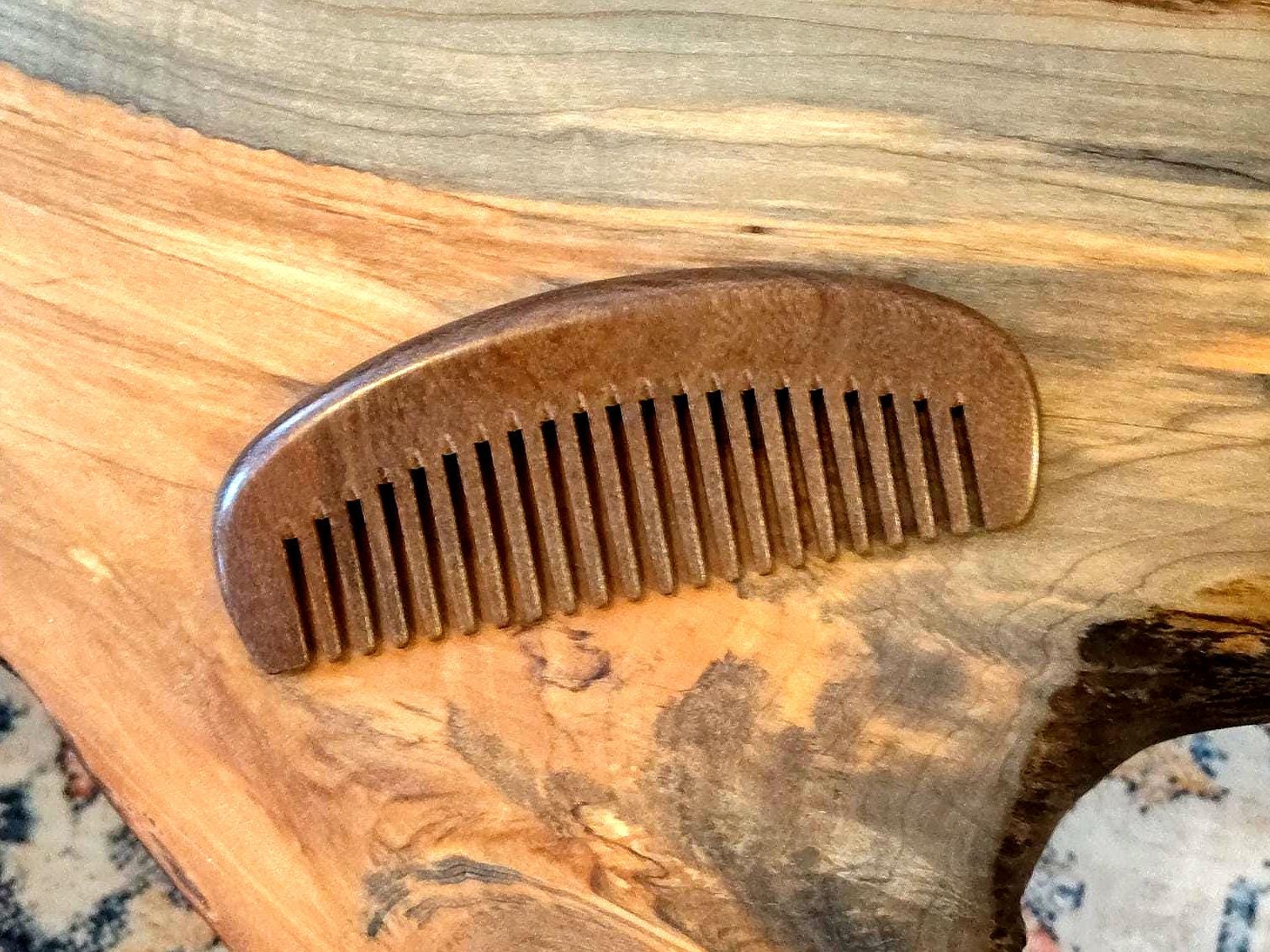 Handcrafted Wooden Detangler Comb Made From Mahogany - Etsy