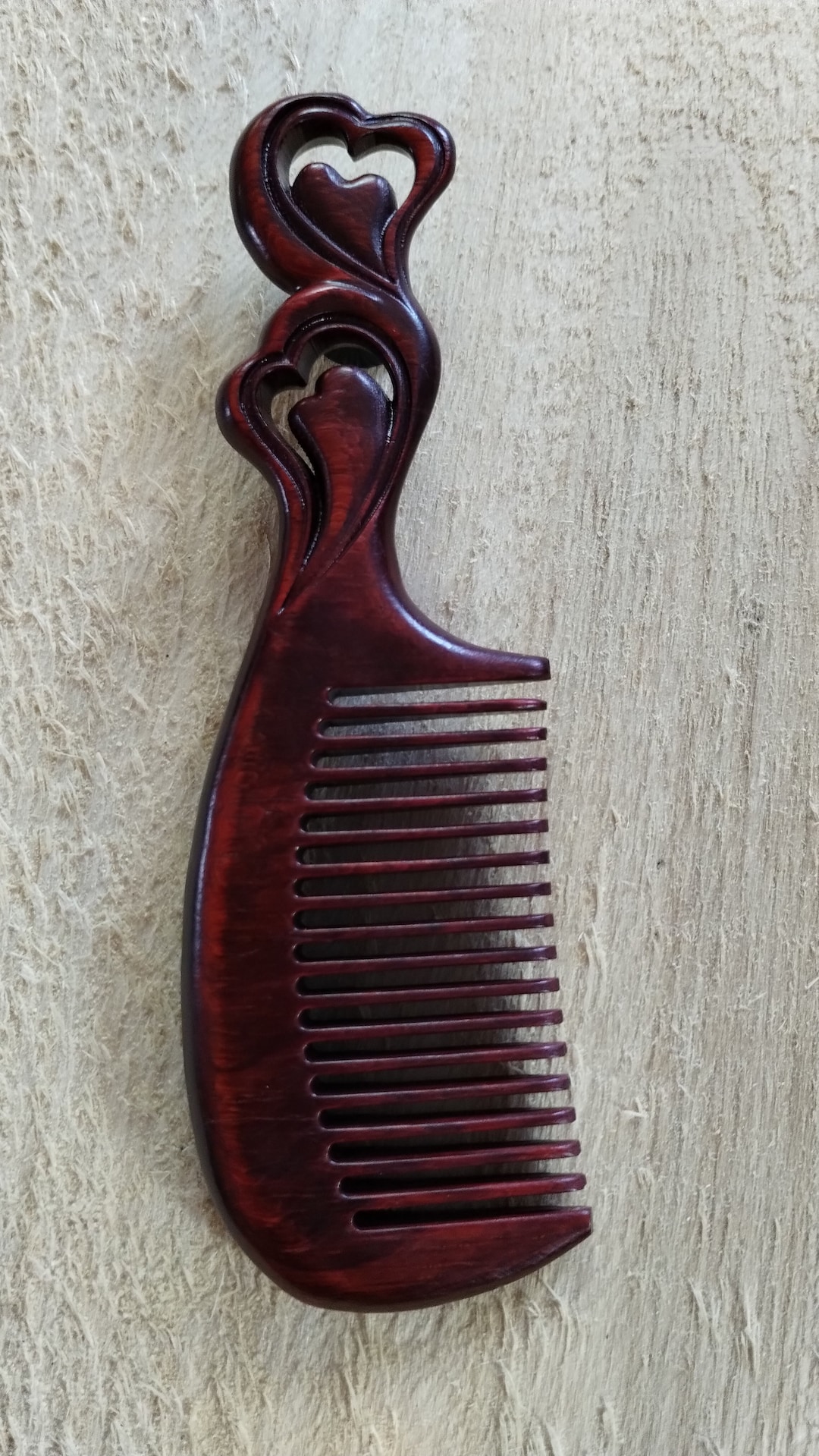 Handcrafted Wooden Heart Love Comb Made From Solid Eastern Australian ...