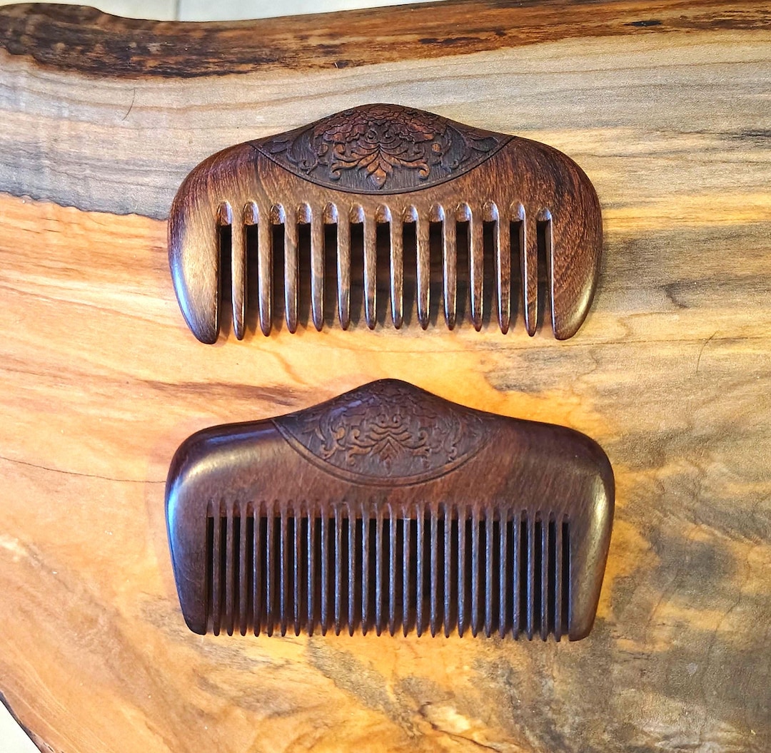 Handcrafted Wooden Comb Gift Set Detangler/finish Combs Made From South ...