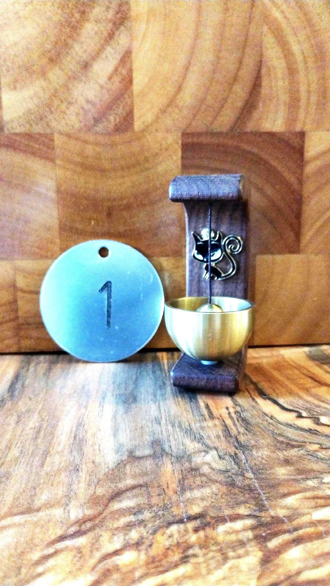 Handcrafted Wooden Door Chime Door Bell Shopkeepers Multiple Cat Themes ...