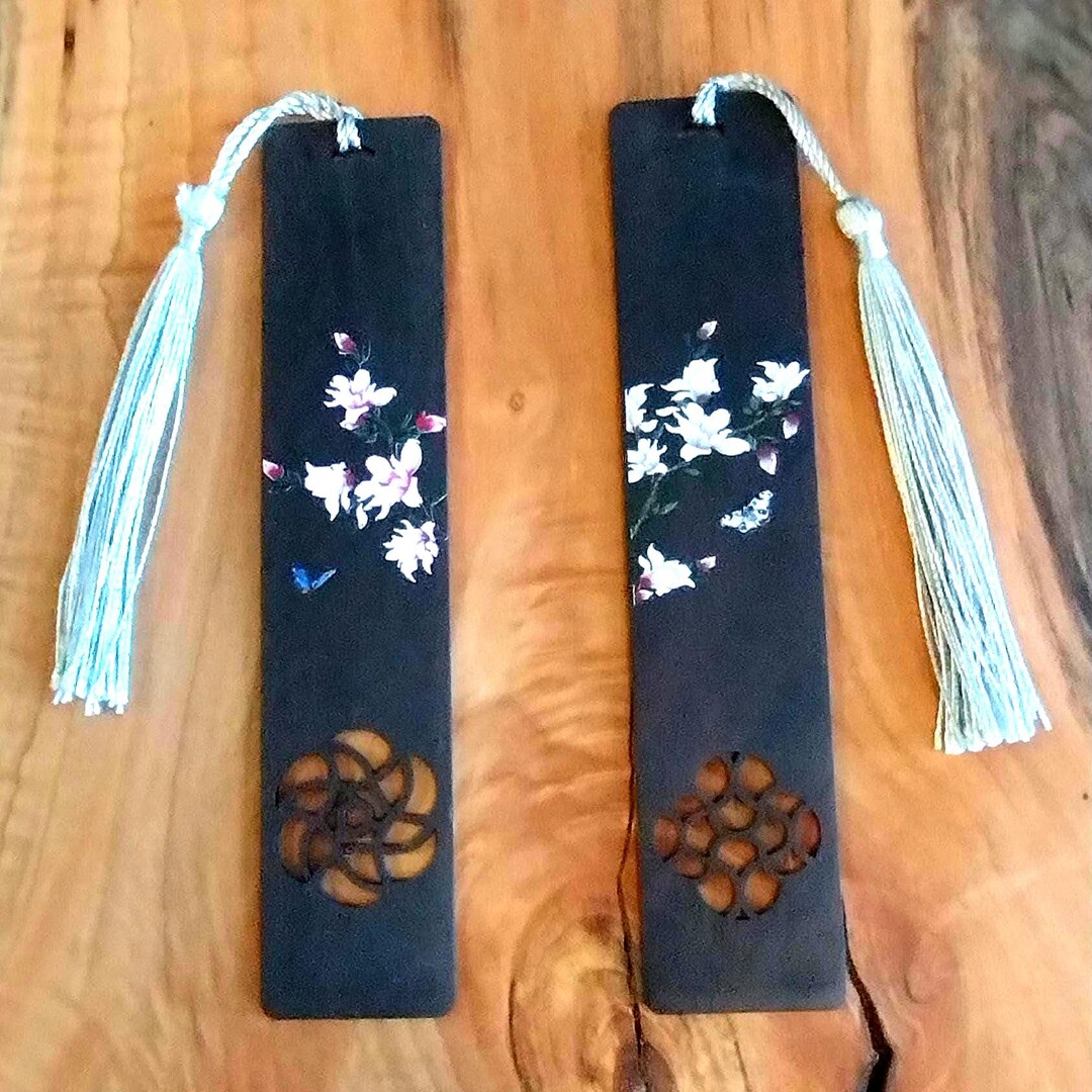Handcrafted Wooden Bookmark Set Made From Ebony Wood - Etsy