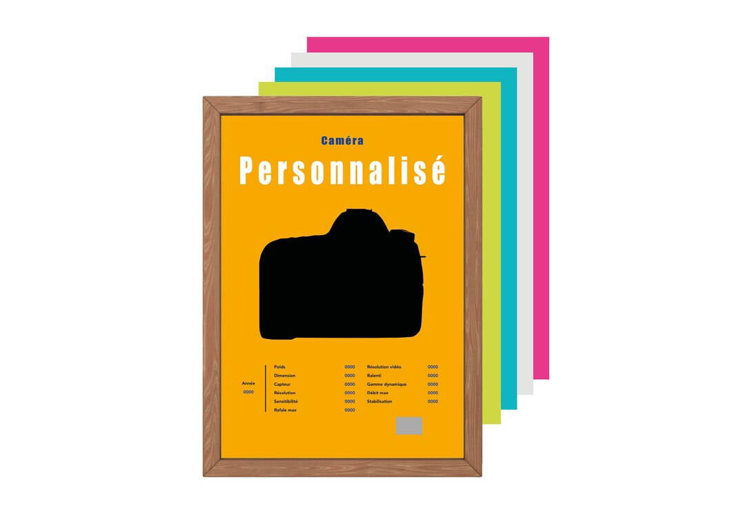 Customizable Camera Poster, Digital Poster Gift for Camera Enthusiast ...