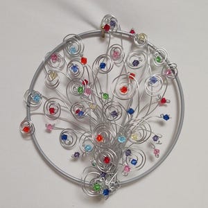 Metallic Whimsical Wire and Bead Wall Hanging - Etsy