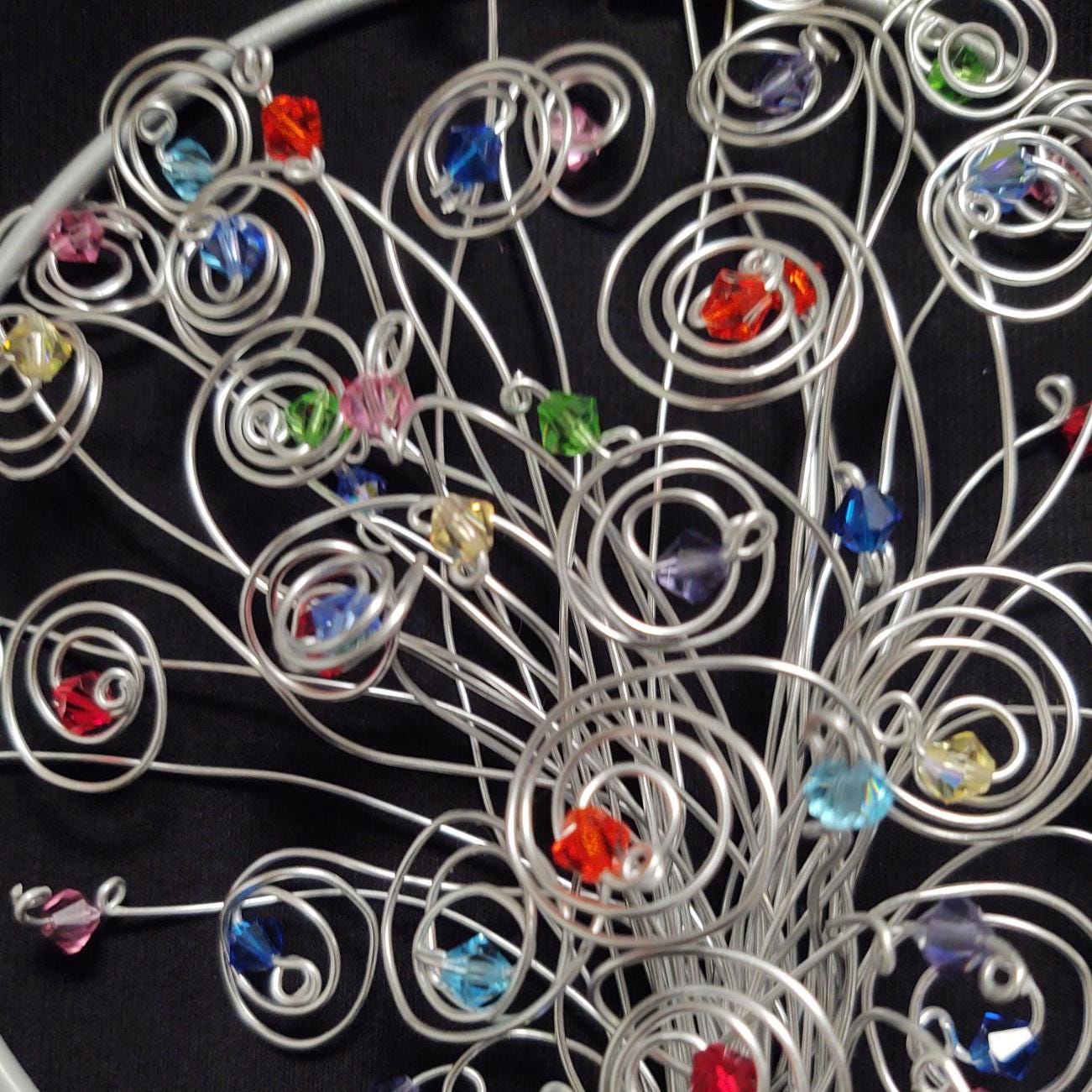 Metallic Whimsical Wire and Bead Wall Hanging - Etsy