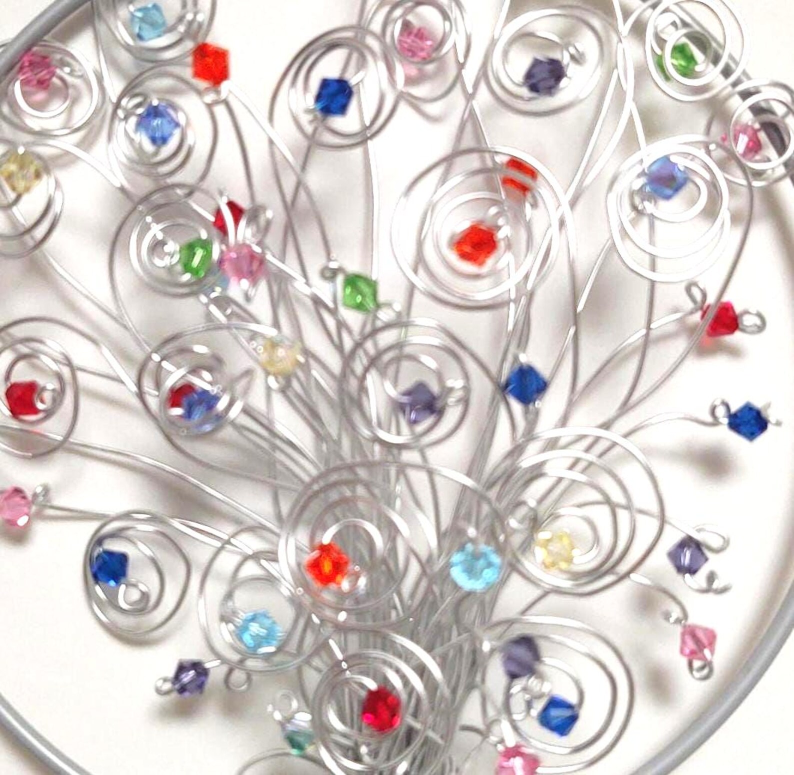 Metallic Whimsical Wire and Bead Wall Hanging - Etsy