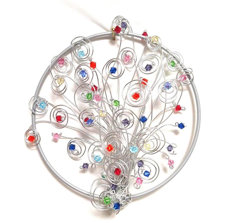 Metallic Whimsical Wire and Bead Wall Hanging - Etsy