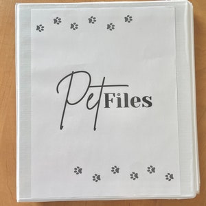 Pet File Organizer Pack - Etsy