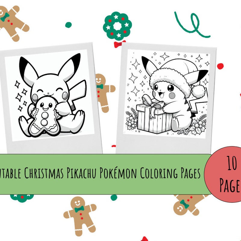 Pikachu Drawing Christmas - Etsy