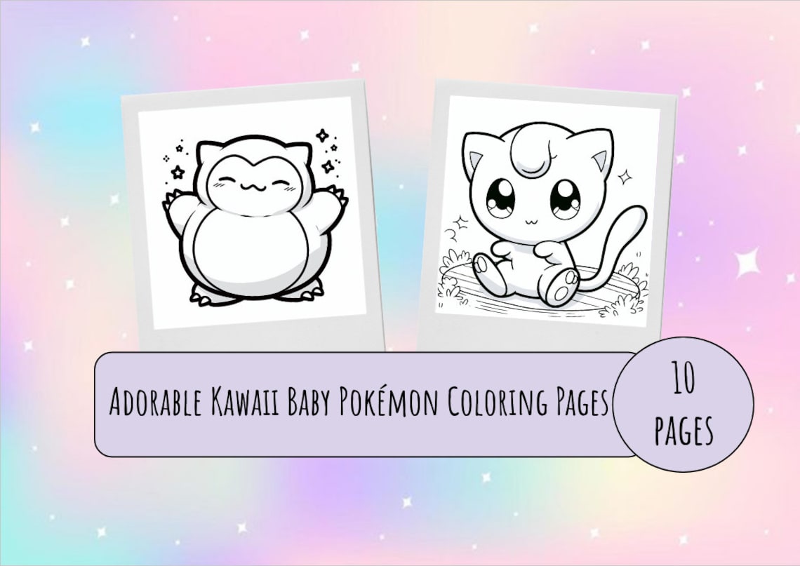 10 Kawaii Cute Baby Pokémon Coloring Pages - Printable Pokémon Coloring ...