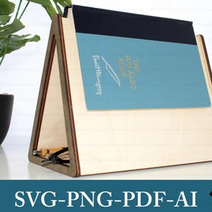 Book Stand Digital File Laser Cut Book Holder DIY Reading Stand SVG PDF ...