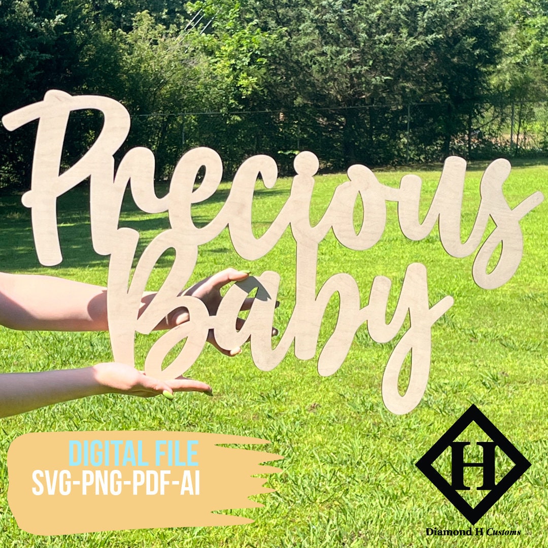 Baby Shower Sign Laser Cut File, Baby Sign Laser Cut File, Name Sign ...