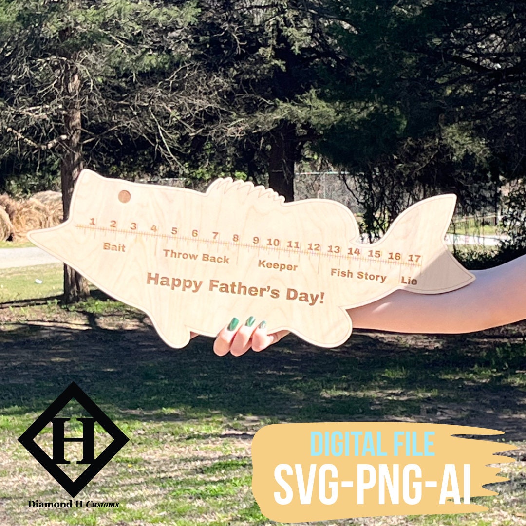 Fish Measure Sign SVG Fish Ruler Gift SVG Fish Measure Sign Svglaser ...