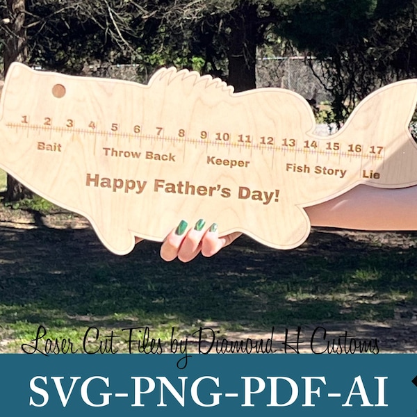 Fish Ruler Svg - Etsy