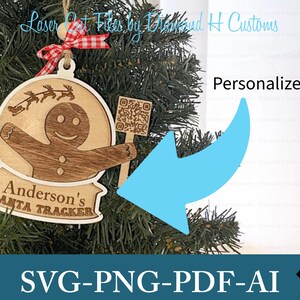Santa Tracker SVG Santa Tracker Ornament Laser File Santa Tracker ...