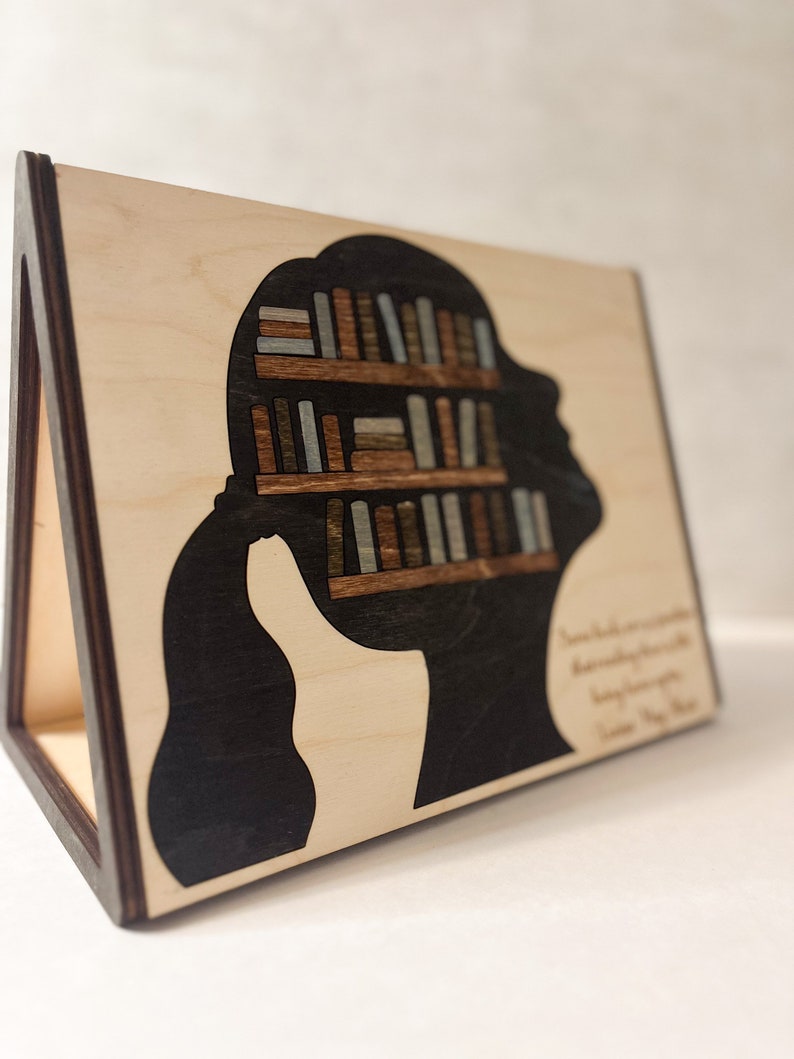 Book Stand Triangle Laser Cut File, Bookholder, Book Stand Display ...