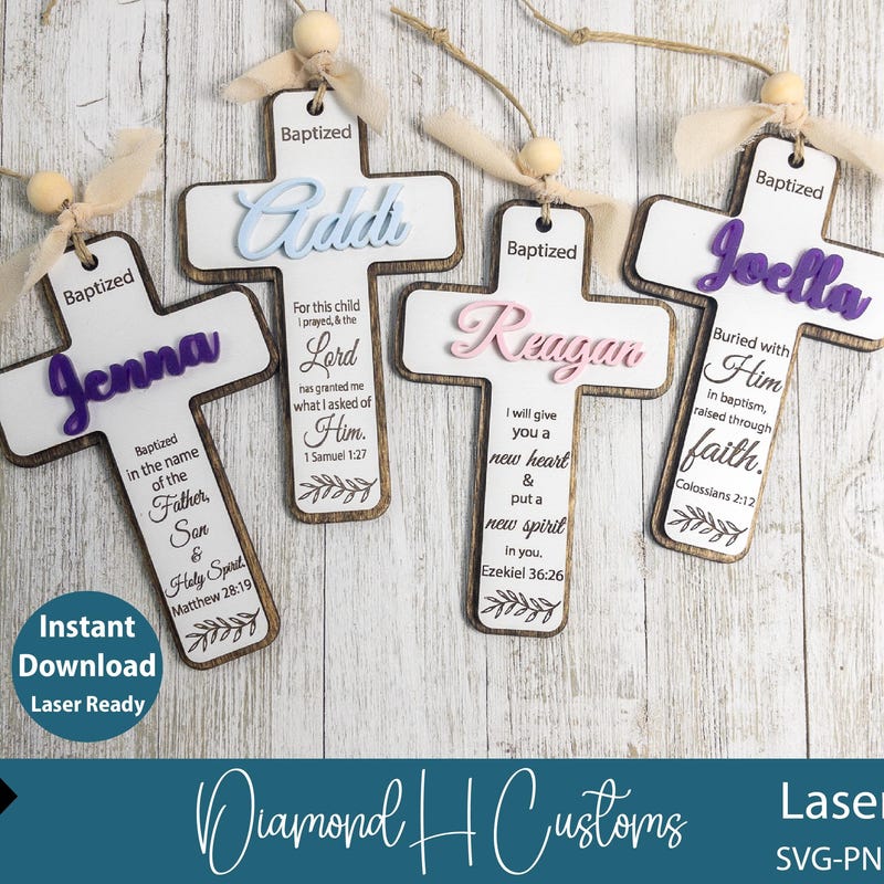 Baptism Wood File - Etsy