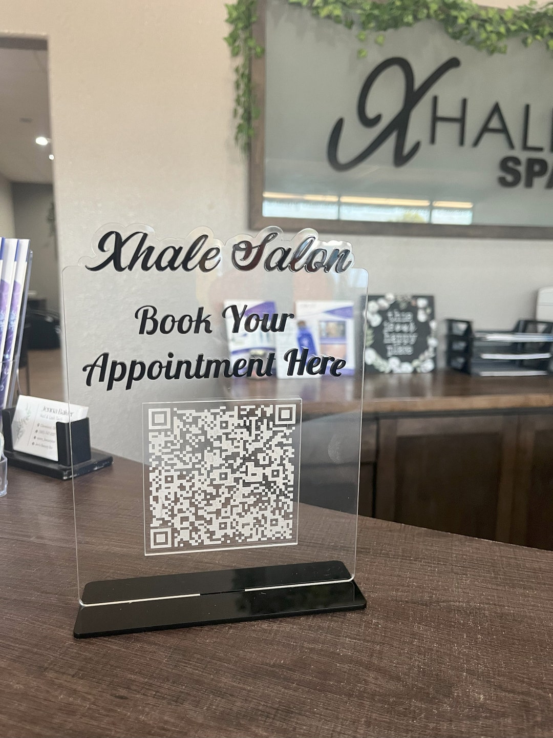 Business QR Code Sign, Acrylic QR Code, - Etsy