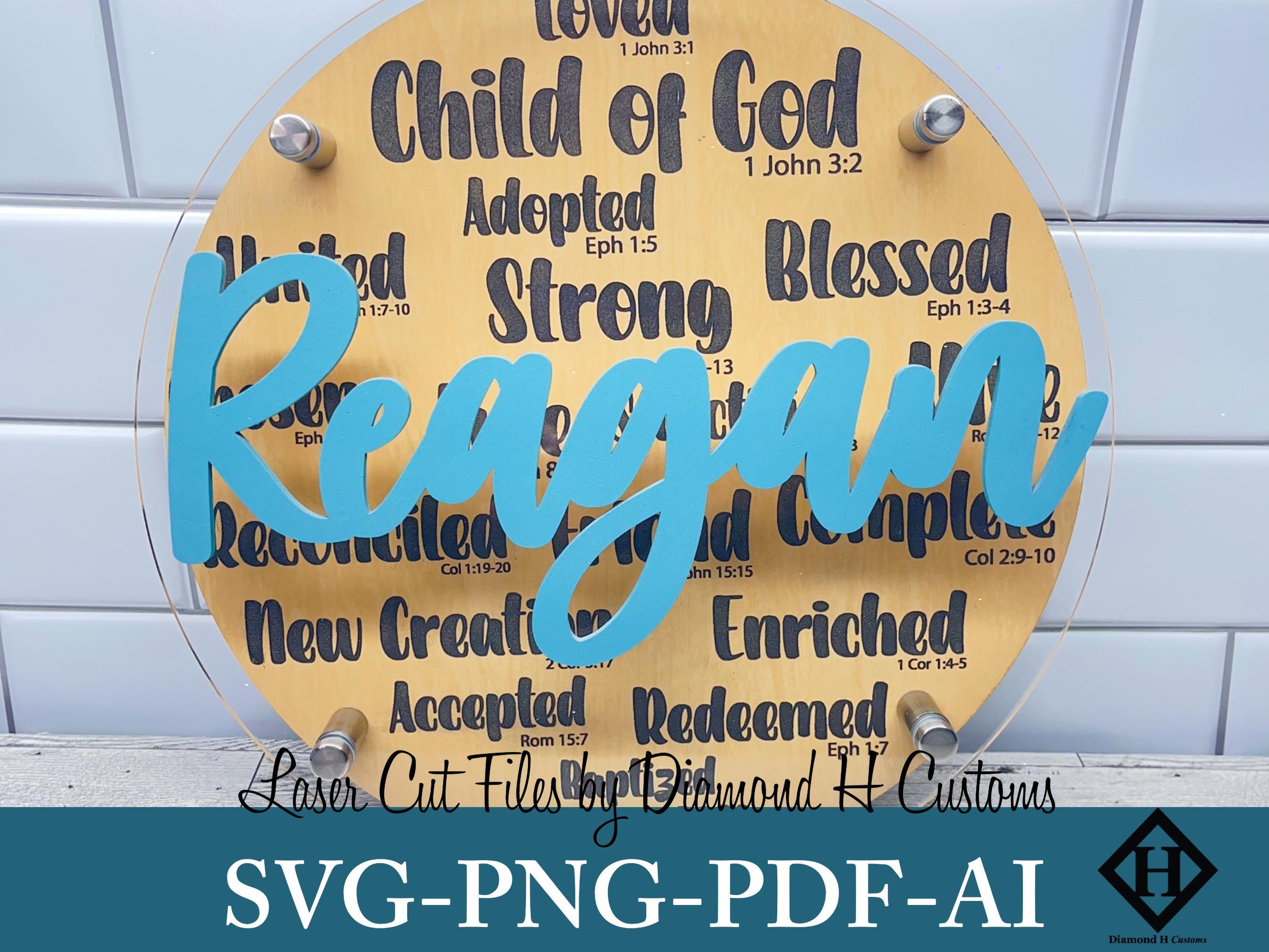 Baptism Sign SVG Baptism SVG Baptism Laser Cut File Laser Files Laser ...