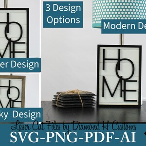 Home Sign Laser Cut File Bundle Home Sign Laser Cut Files SVG Sign ...