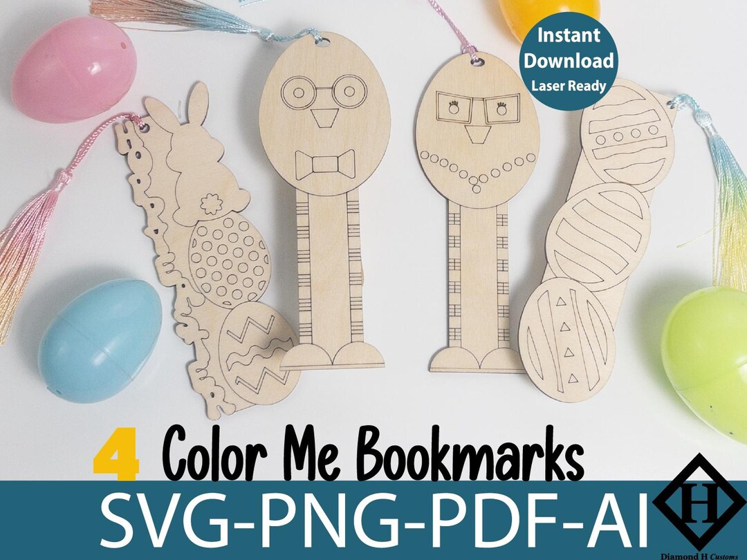Easter Bookmarks PDF SVG Bundle for Classroom Teacher Gift Basket ...