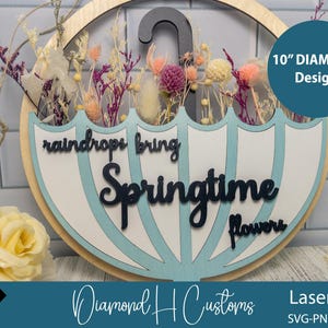 Interchangeable Spring Sign Laser Cut File Floral Spring Decor Instant ...