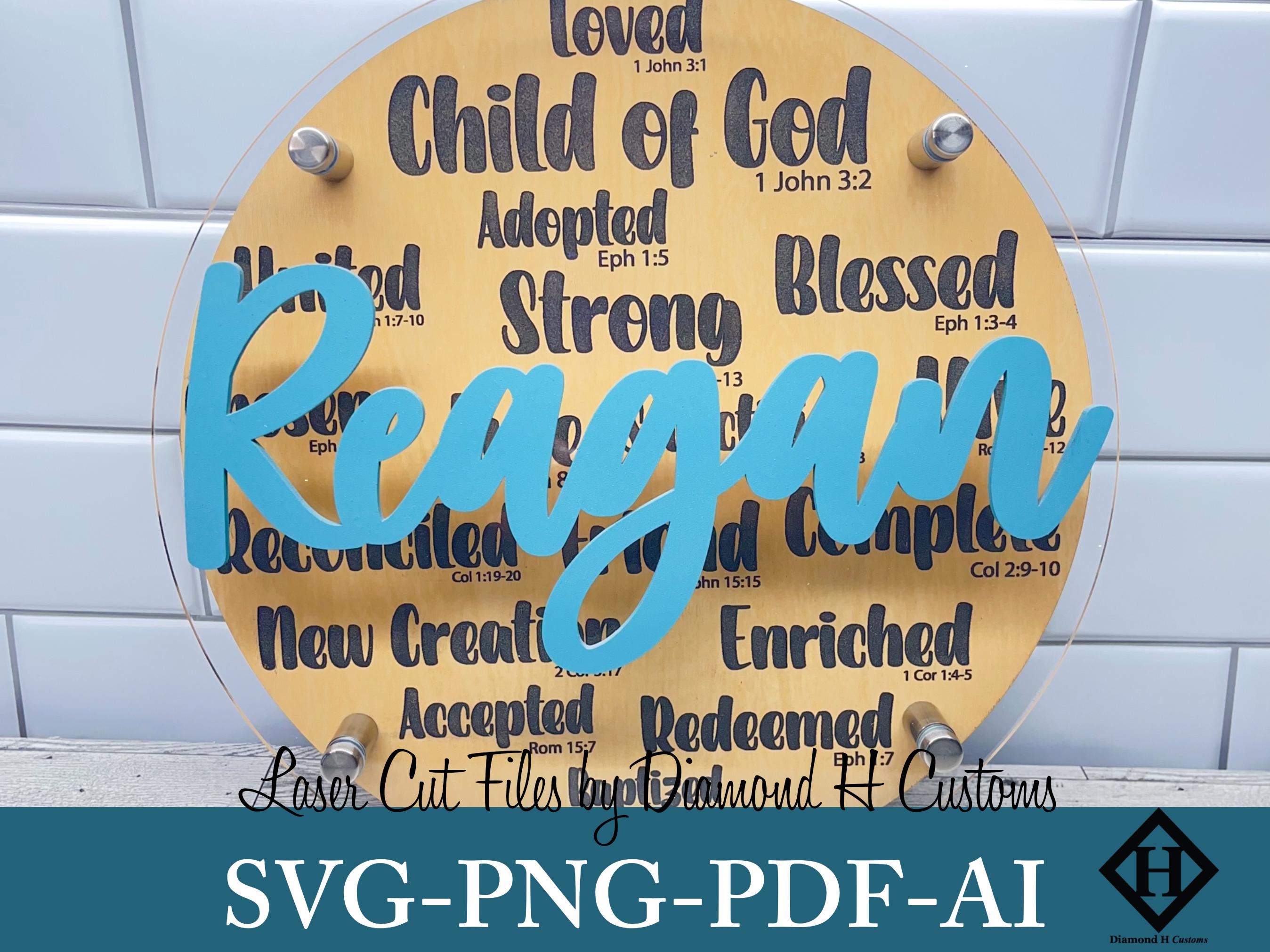 Baptism Sign SVG Baptism SVG Baptism Laser Cut File Laser Files Laser ...