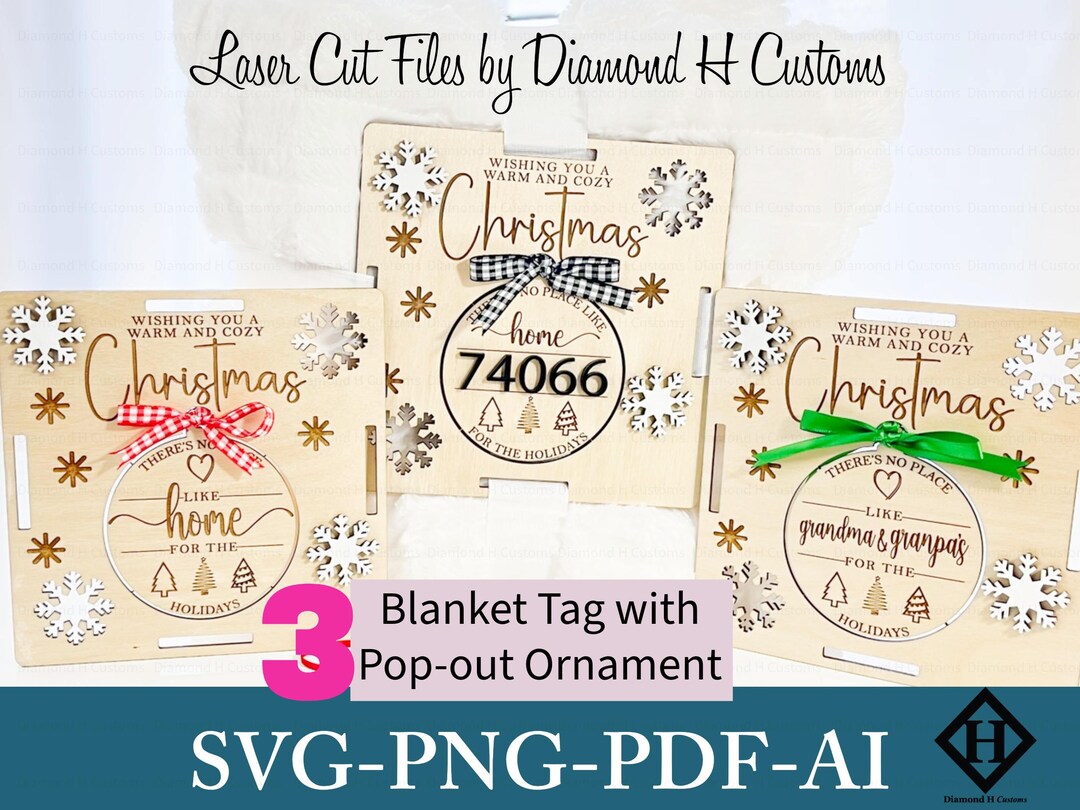 Christmas Gift Tag SVG Personalized Blanket Tag Digital Download ...