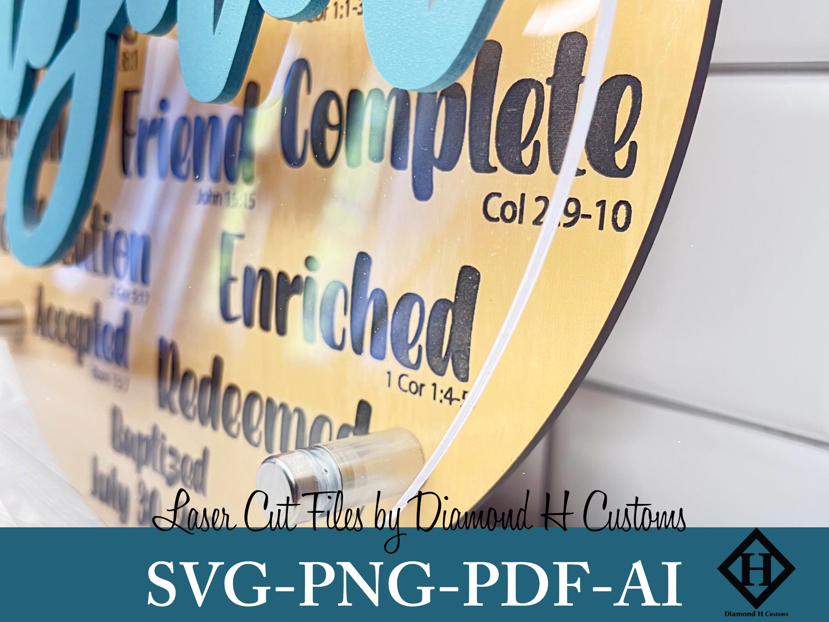 Baptism Sign SVG Baptism SVG Baptism Laser Cut File Laser Files Laser ...