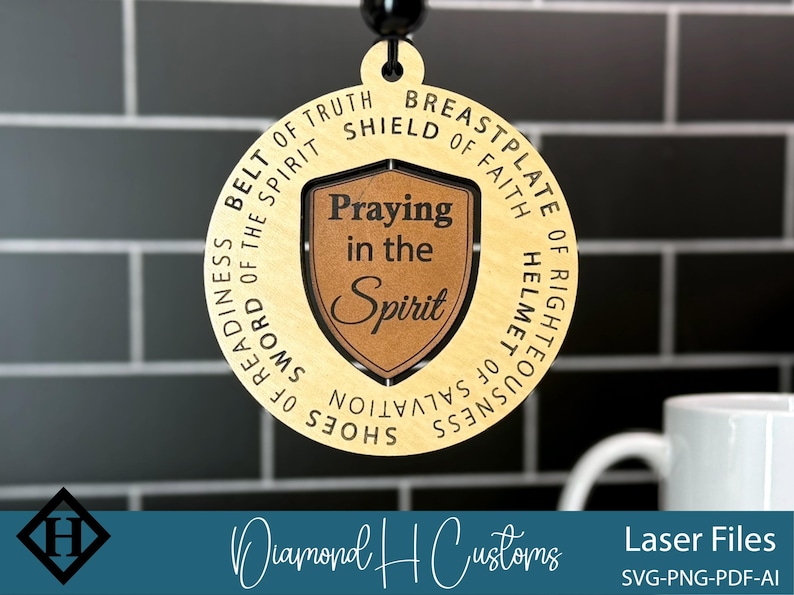 Christian Shield Svg File Design Template Spinner Ornament Diy Faith ...