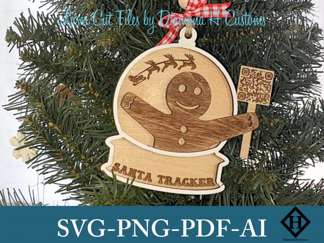 Santa Tracker SVG Santa Tracker Ornament Laser File Santa Tracker ...