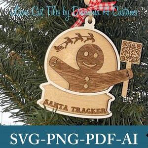 Santa Tracker SVG Santa Tracker Ornament Laser File Santa Tracker ...