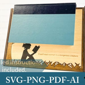Book Stand Digital File Laser Cut Book Holder DIY Reading Stand SVG PDF ...