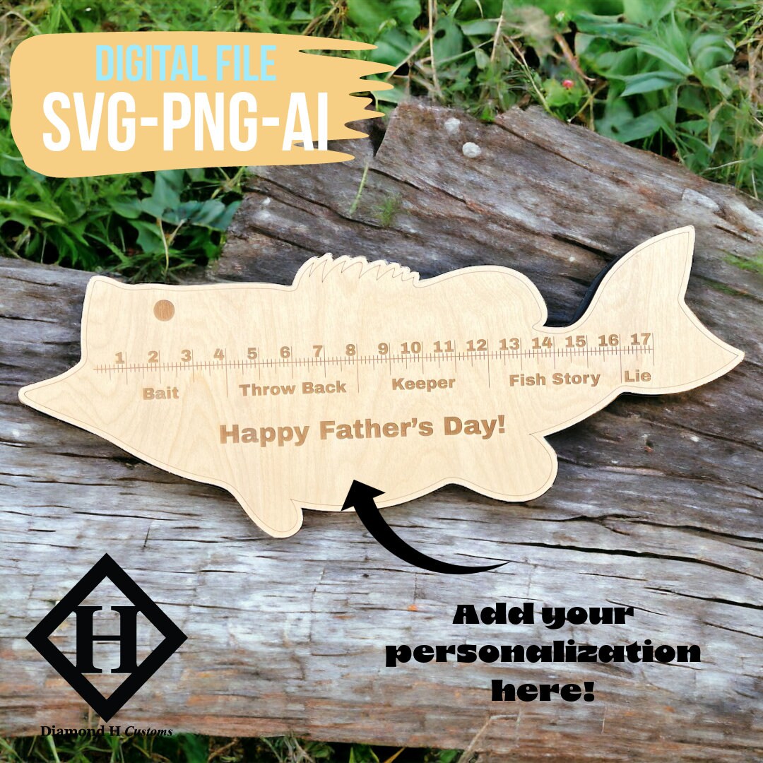 Fish Measure Sign SVG Fish Ruler Gift SVG Fish Measure Sign Svglaser ...