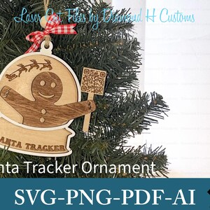 Santa Tracker SVG Santa Tracker Ornament Laser File Santa Tracker ...