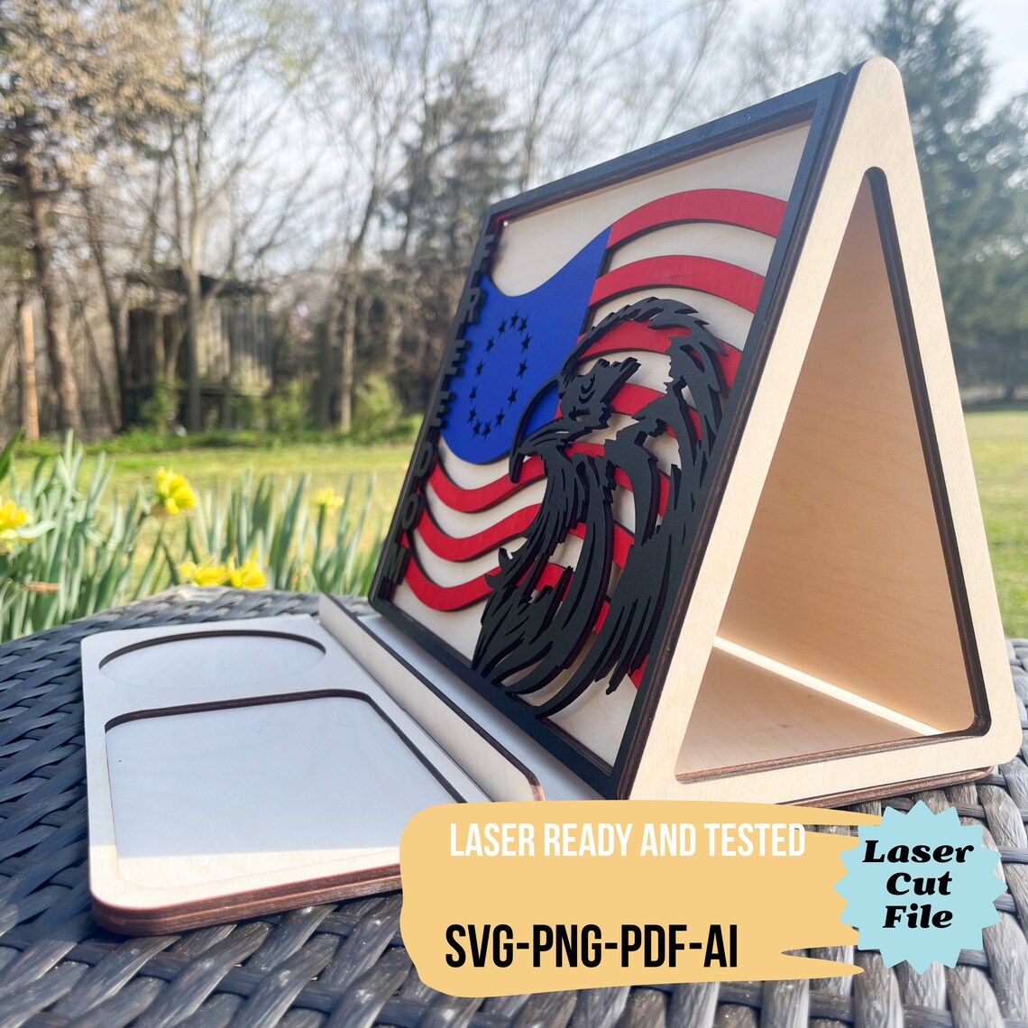 Book Stand Triangle Laser Cut File, Bookholder, Book Stand Display ...