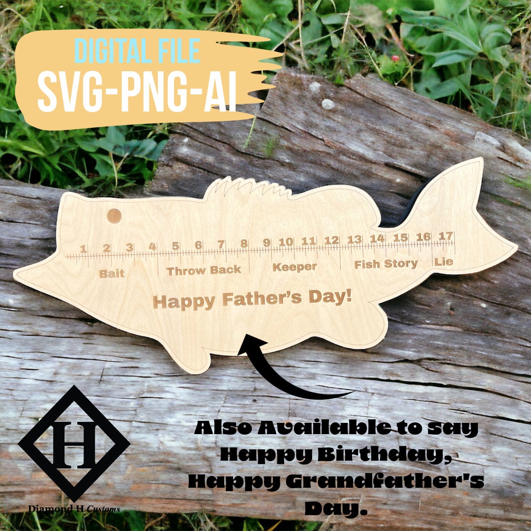 Fish Measure Sign SVG Fish Ruler Gift SVG Fish Measure Sign Svglaser ...