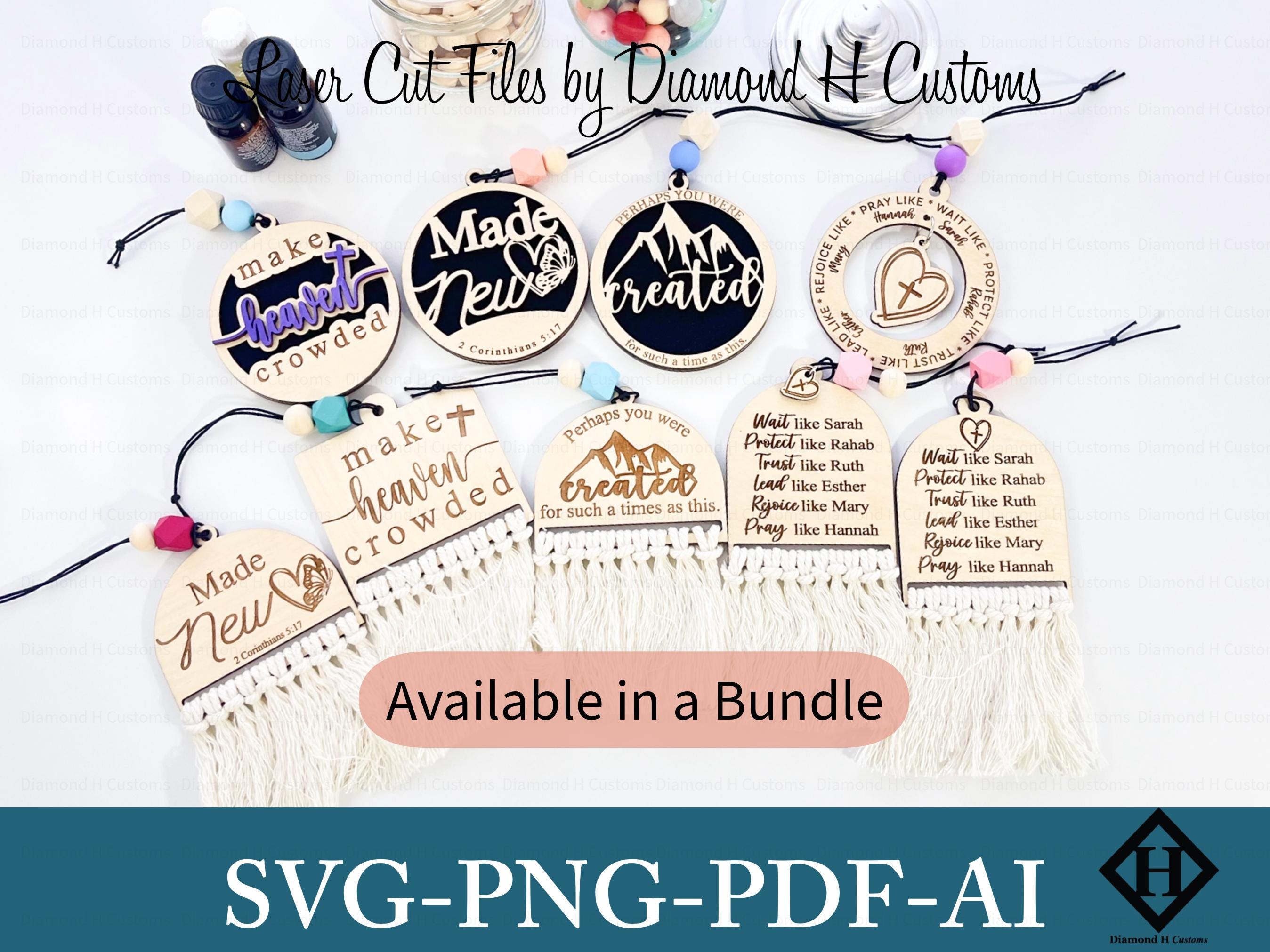 Women of the Bible Laser Cut File Car Freshener Charm SVG File for ...