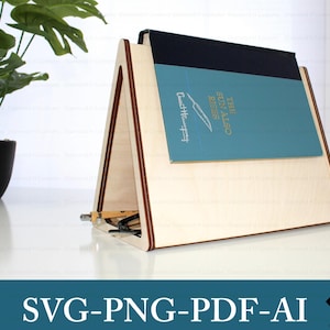 Book Stand Digital File Laser Cut Book Holder DIY Reading Stand SVG PDF ...