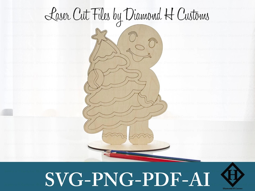Gingerbread Laser File Gingerbread Man Laser Cut File Gingerbread SVG ...