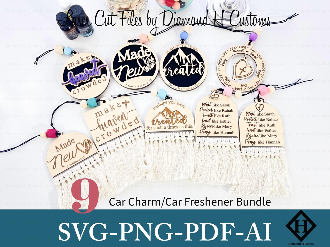 Christian Car Charm Digital SVG Religious Car Accessory Bible Verse ...