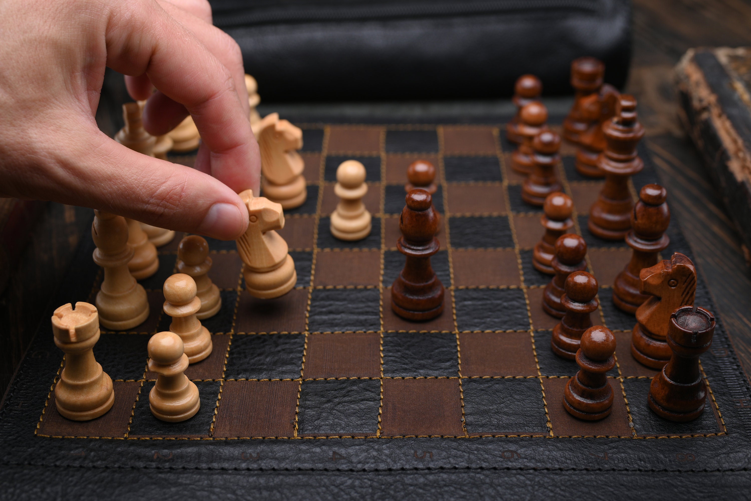 Premium Chess Set, Hand Crafted Chess Sets ,vintage Leather Chess Set ...