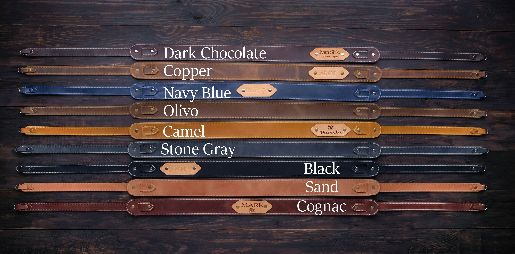 Copper Personalized Leather Camera Strap Handmade Leather - Etsy